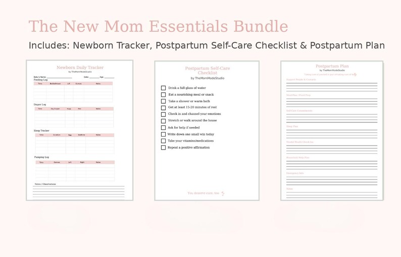 Postpartum Plan Printable | New Mom Prep Template | Digital Download ...