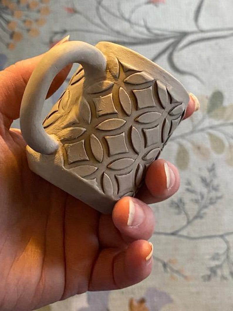 Mini Mug Slab Pottery Template - Etsy