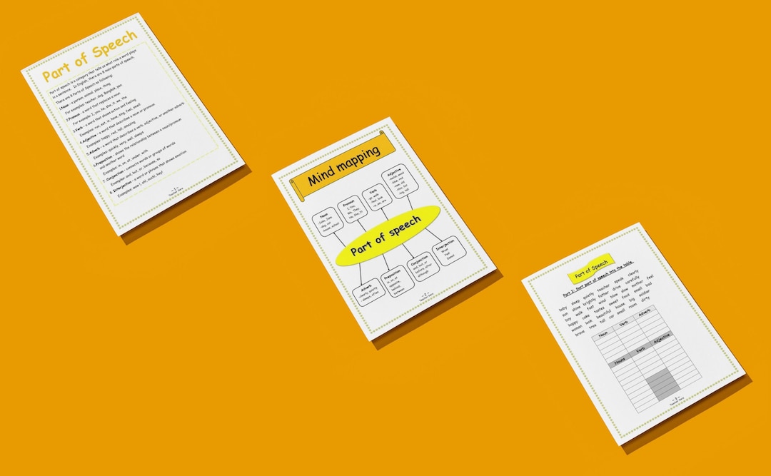 Mini Worksheet: Parts of Speech | English Grammar Practice PDF | ESL ...