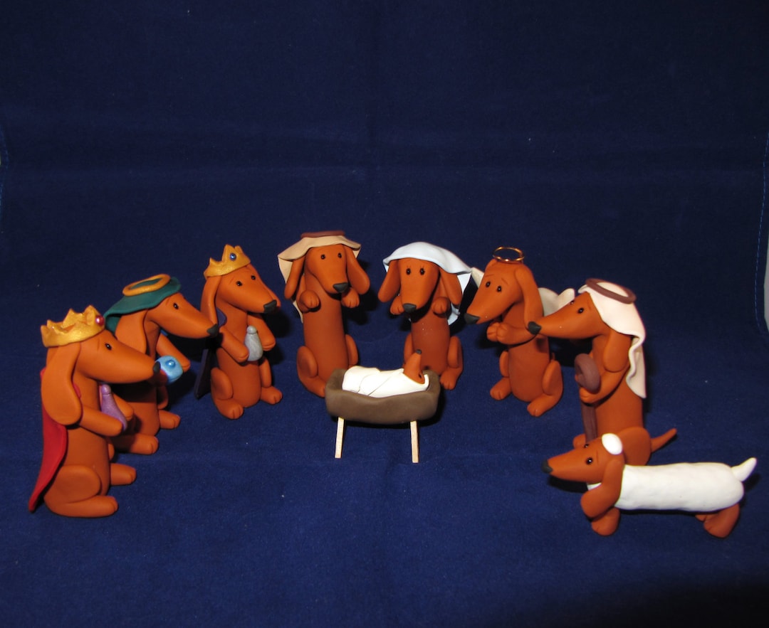 Custom/made to Order 9-piece Dog Breed Nativity Set - Etsy