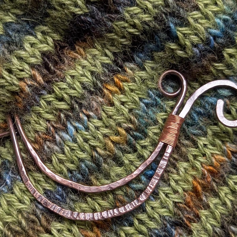 Copper Shawl Pin - Etsy