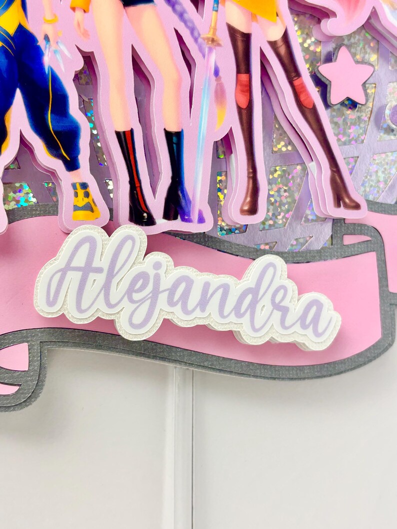 K-pop Inspired Cake Topper - Personalized - Holographic - Etsy