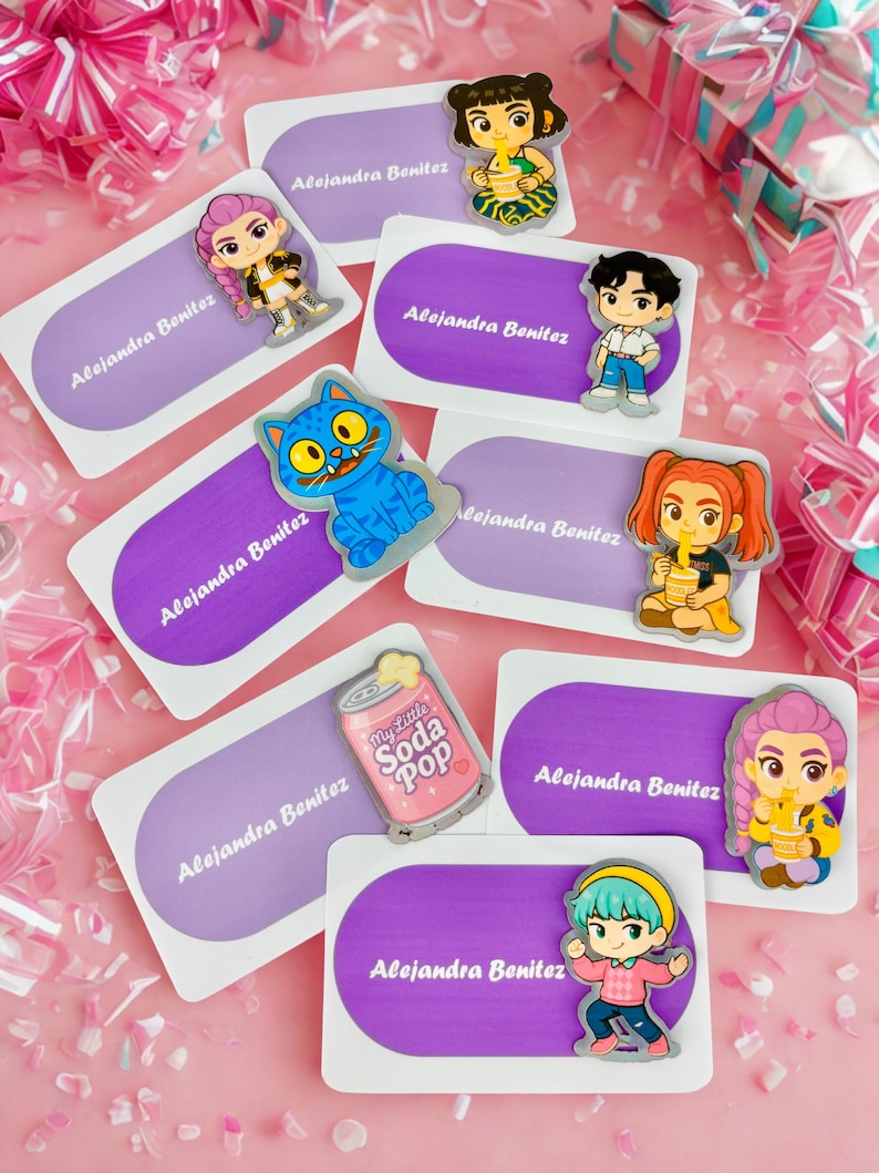K-pop Kawaii Gift Tags - Demon Hunters Theme - Etsy