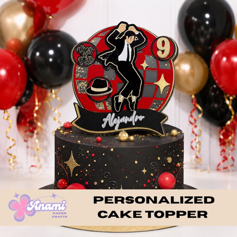 Cake Topper Mj - Etsy