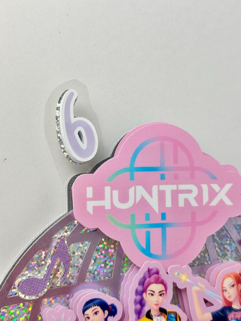 K-pop Inspired Cake Topper - Personalized - Holographic - Etsy
