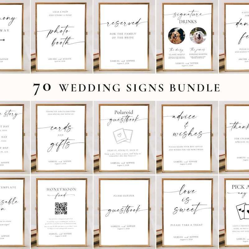 Printable Wedding Signs - Etsy