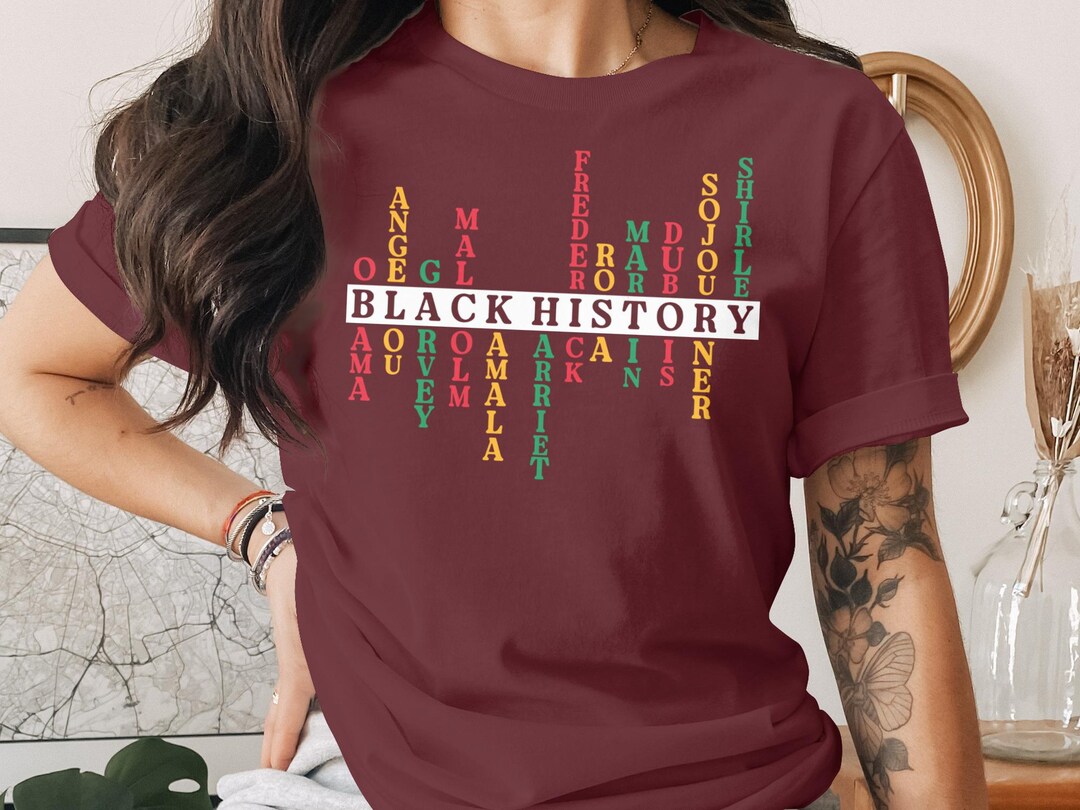 Colorful Names T-shirt, Personalized Black History Gift - Etsy