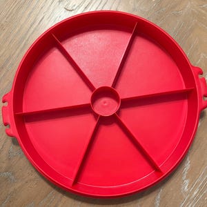 Vintage Red Tupperware Vegetable Relish Serving Container Tray With Lid ...