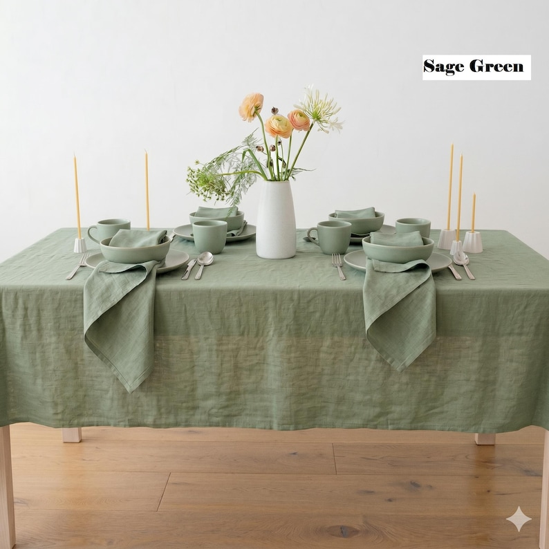 100 Pack Moss Green Cotton Napkins: Stonewashed, Reusable, Handmade ...