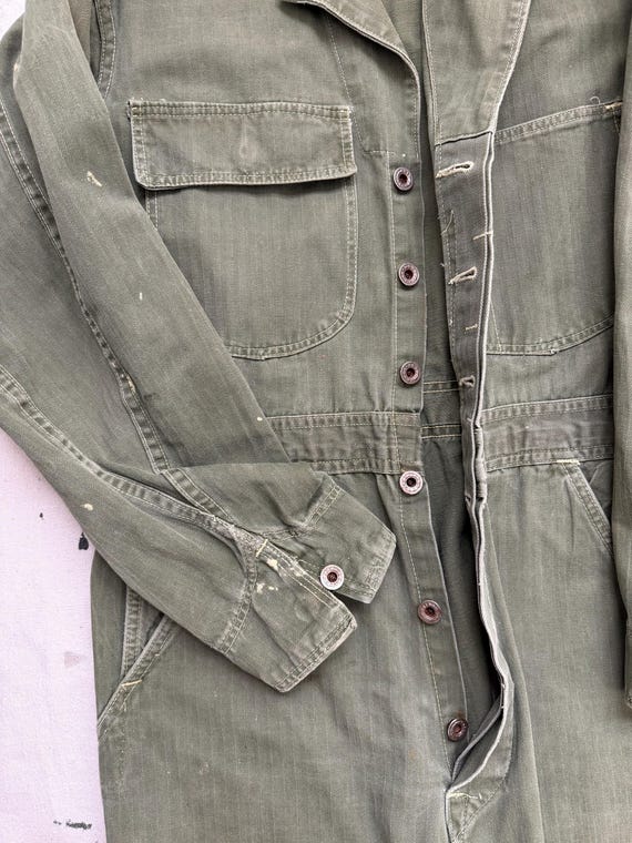 Vintage 1940s WW2 US Military HBT Coveralls Laurel Wr… - Gem