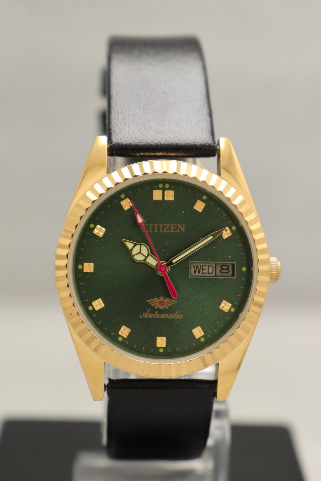 Vintage Citizen Automatic Men's Watch: Gold Plated Case, Repainted Dial ...