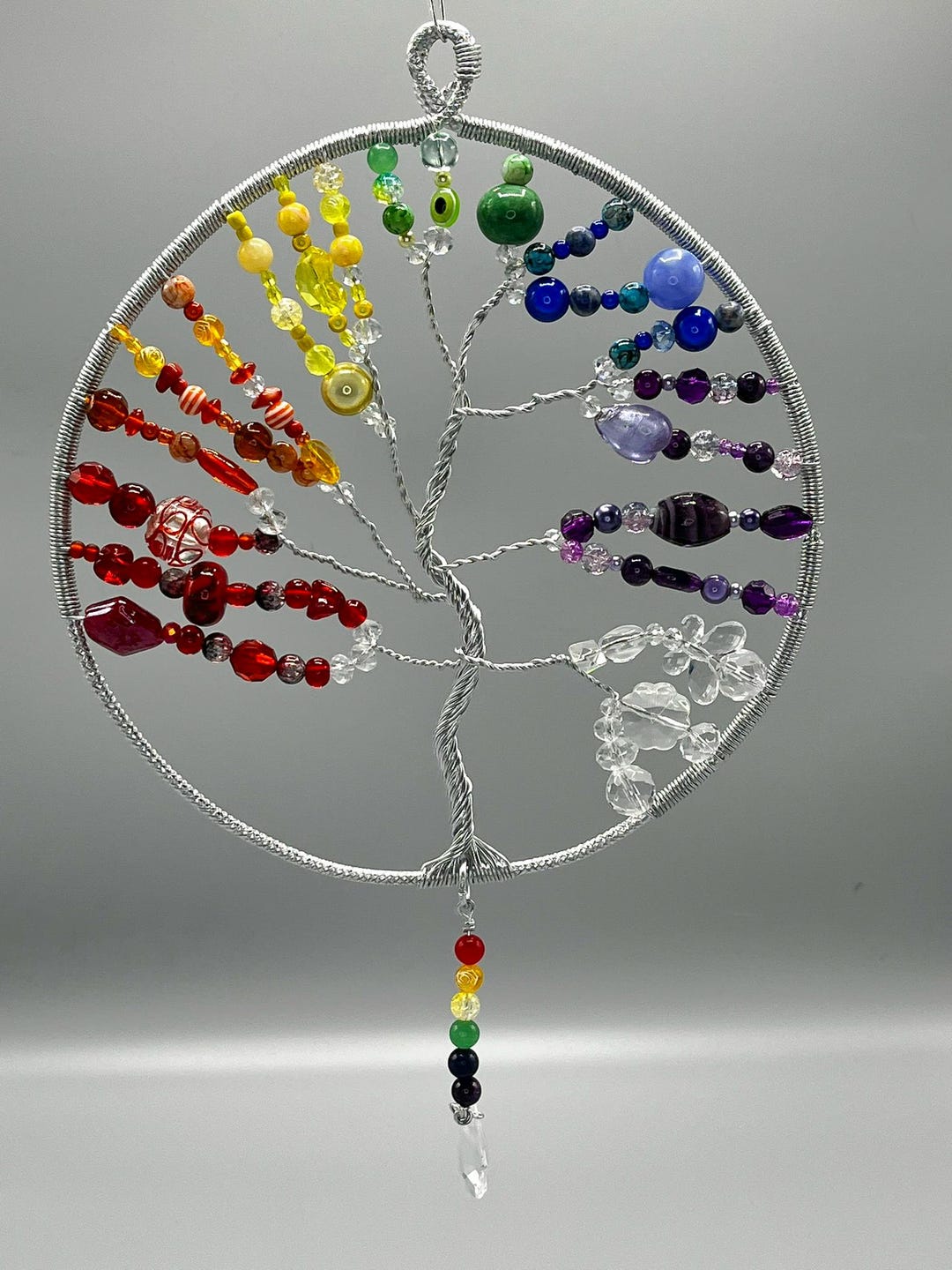 TREE OF LIFE in Aluminum Wire and Glass Beads - Etsy