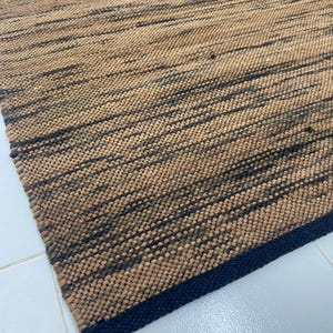 Buy Handwoven Wool Runner Rug, Brown Carpet Stripe Design 4x10ft for ...