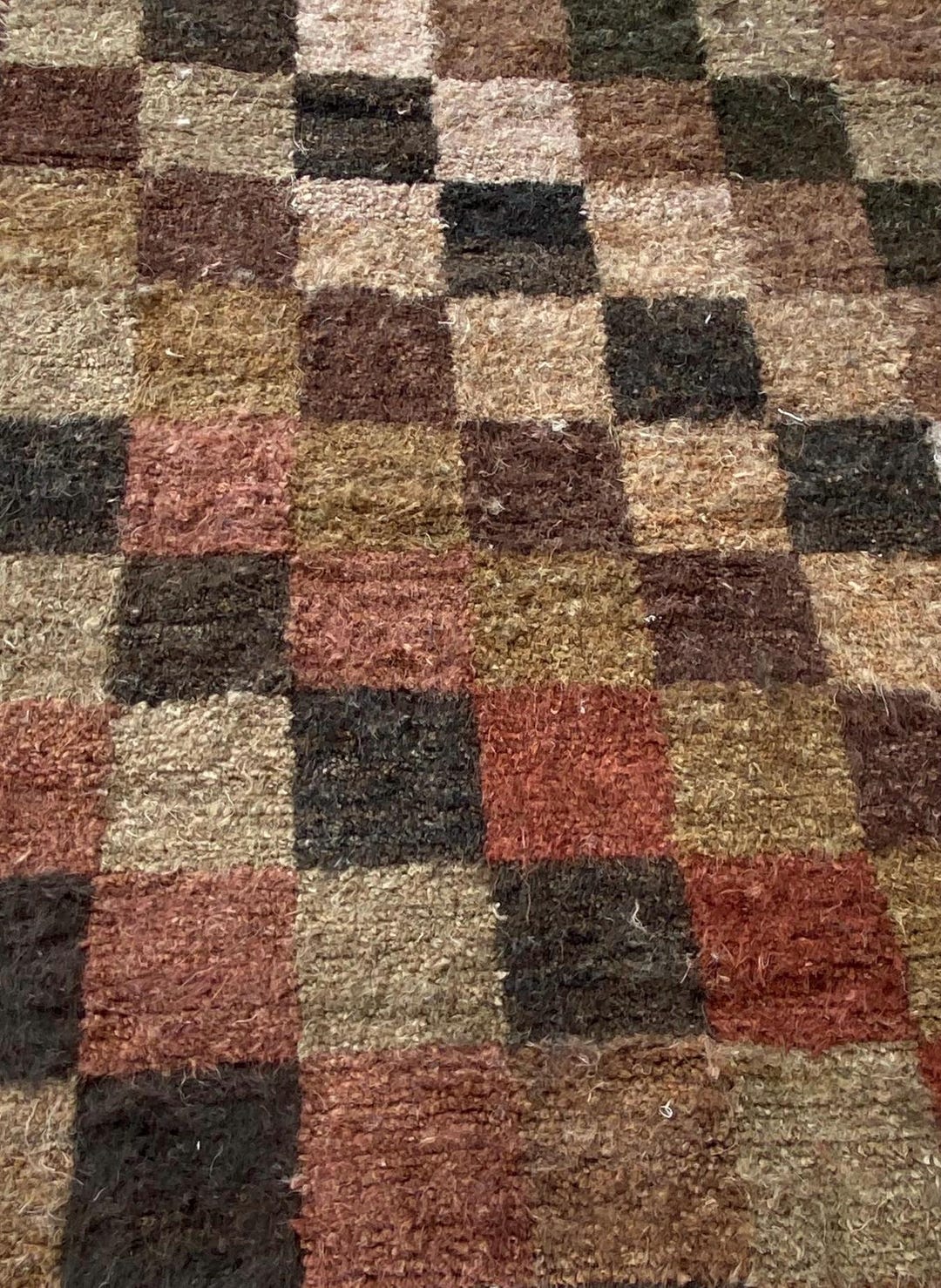 Checkered Box Handmade Jute Rug: Handknotted Checkerboard Design - Etsy