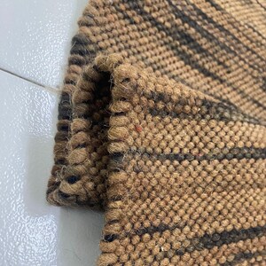 Buy Handwoven Wool Runner Rug, Brown Carpet Stripe Design 4x10ft for ...