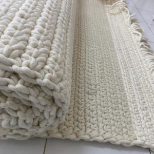White Crochet Rug, Carpet for Home, Living-room, Bedroom, Entrances - Etsy