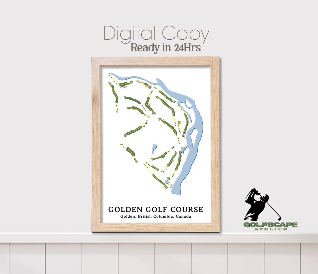 Custom Golf Course Map Digital Download | Father's Day Gift | Printable Golf Art for Any Course ...