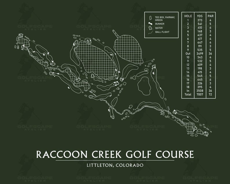 Custom Golf Course Map - Etsy