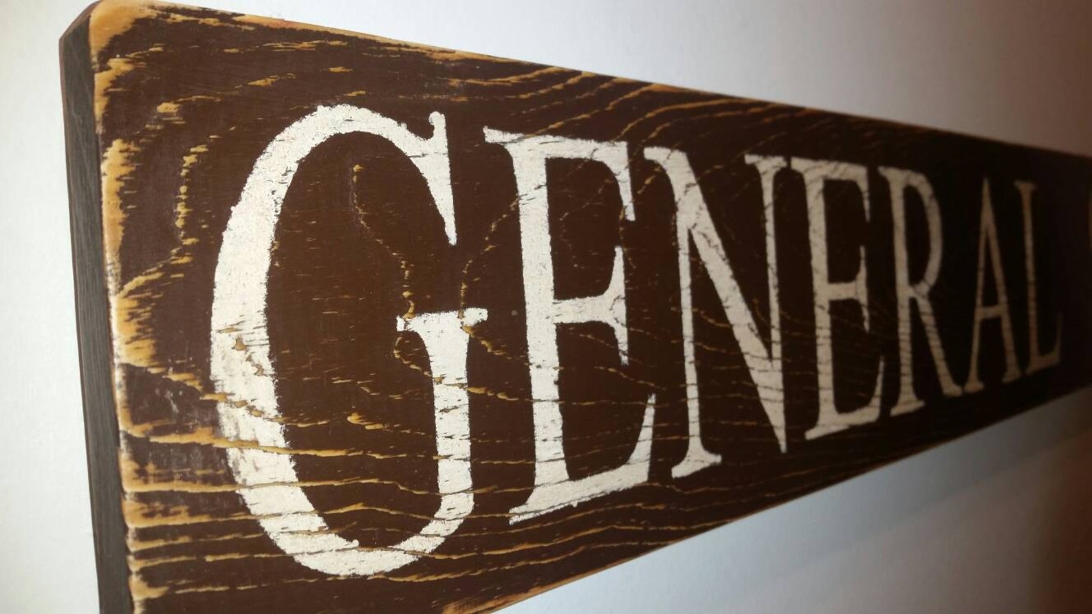 36 Inch General Store Wooden Sign brown With White Letters - Etsy