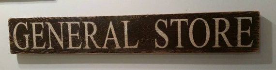 36 Inch General Store Wooden Sign brown With White Letters - Etsy