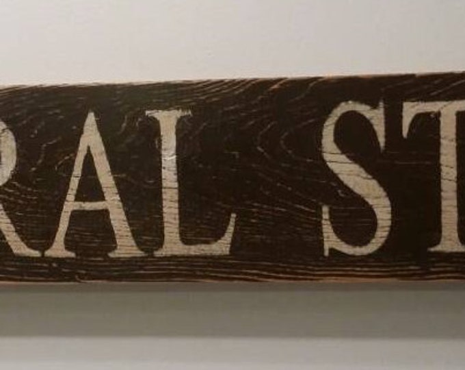 36 Inch General Store Wooden Sign (brown With White Letters - Other ...