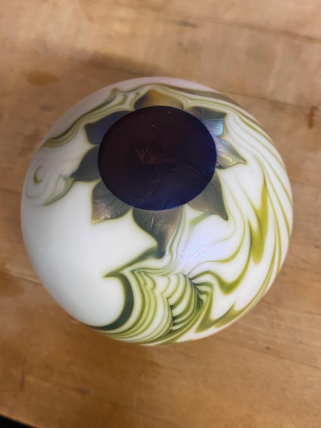 Lundberg Studios Iridescent Glass Paperweight, Signed 9/74 - Etsy