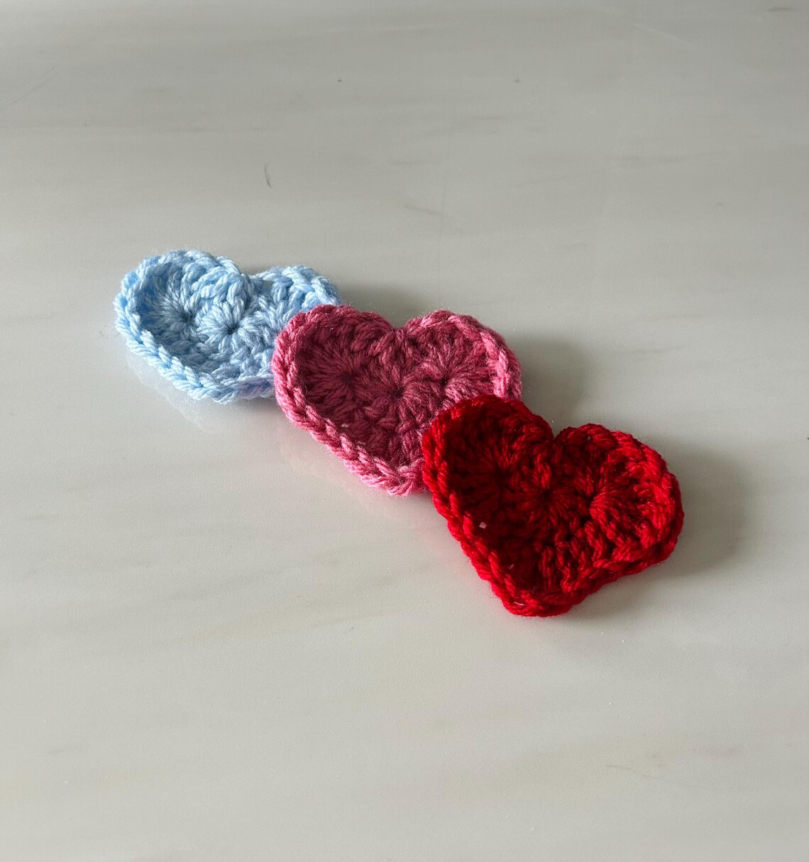 Beginner Crochet Heart Pattern – Flat Heart Appliqué PDF, Easy Step-by ...