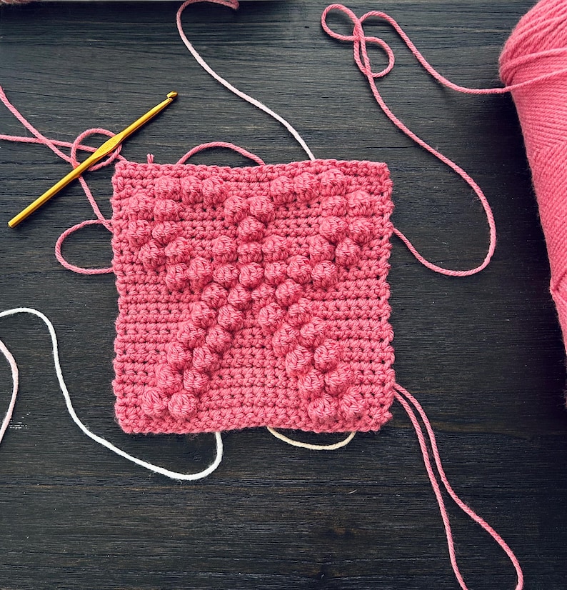 Bobble Bow Granny Square Crochet Pattern (PDF Download) – Beginner ...