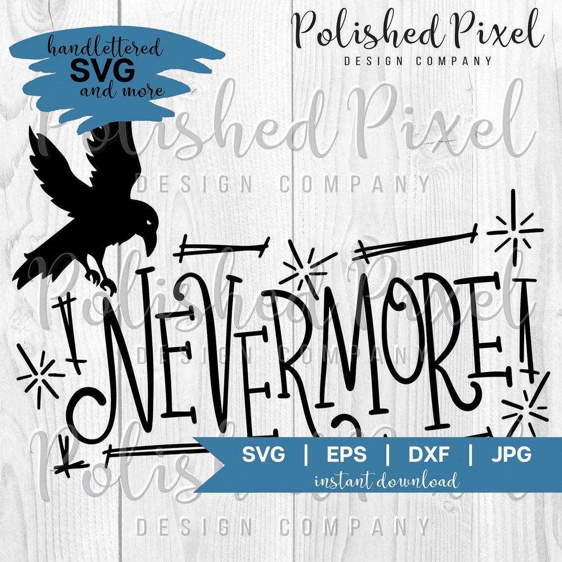 Nevermore SVG Edgar Allan Poe SVG Quote the Raven SVG Raven - Etsy