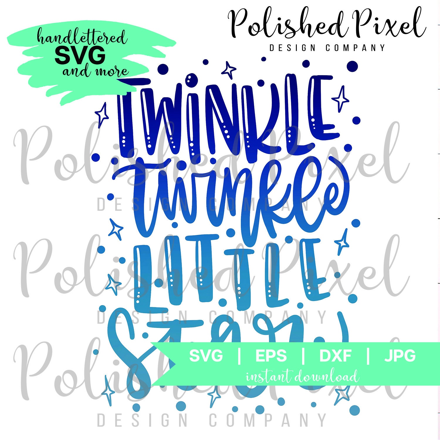 Handlettered Twinkle Twinkle SVG T-shirt Design SVG Cut File | Etsy