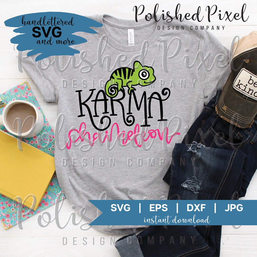 Karma Chameleon SVG, Comma Chameleon SVG, Song Lyrics SVG, Handlettered ...