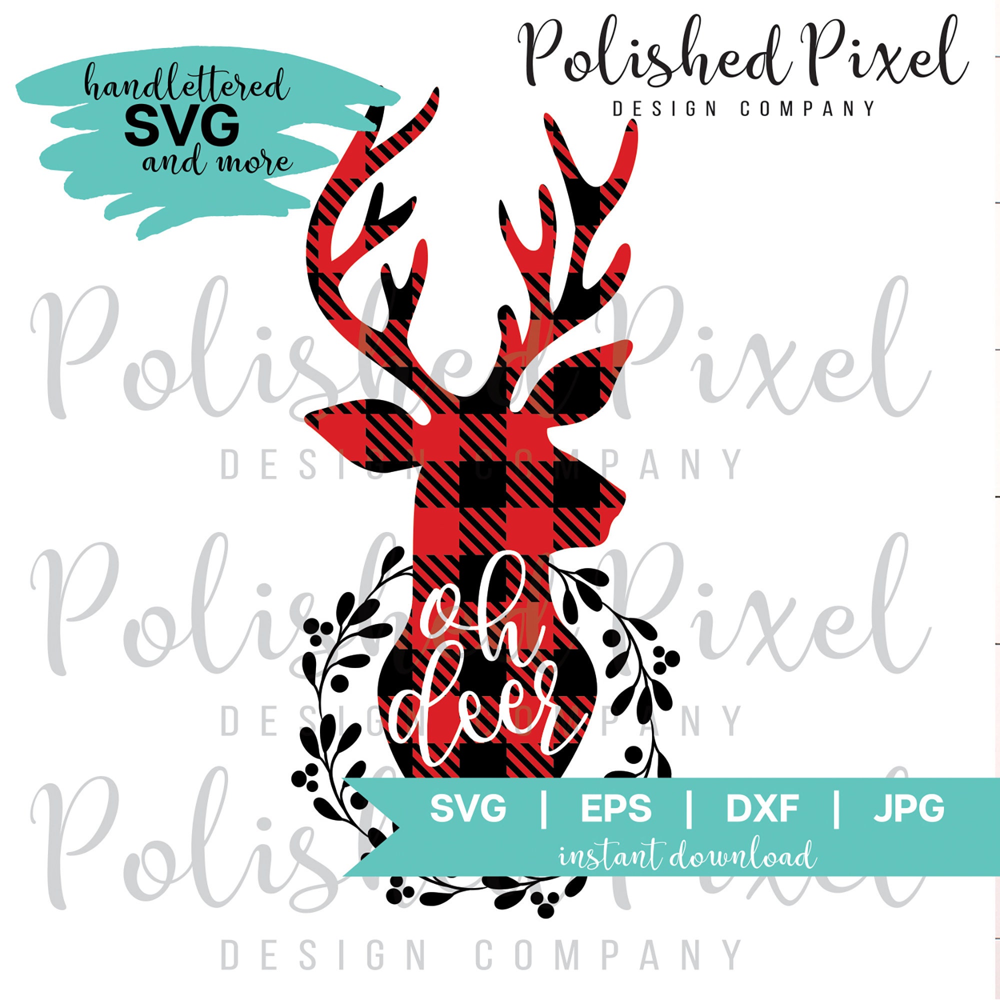 Oh Deer SVG Reindeer Cut File Reindeer SVG Christmas SVG | Etsy