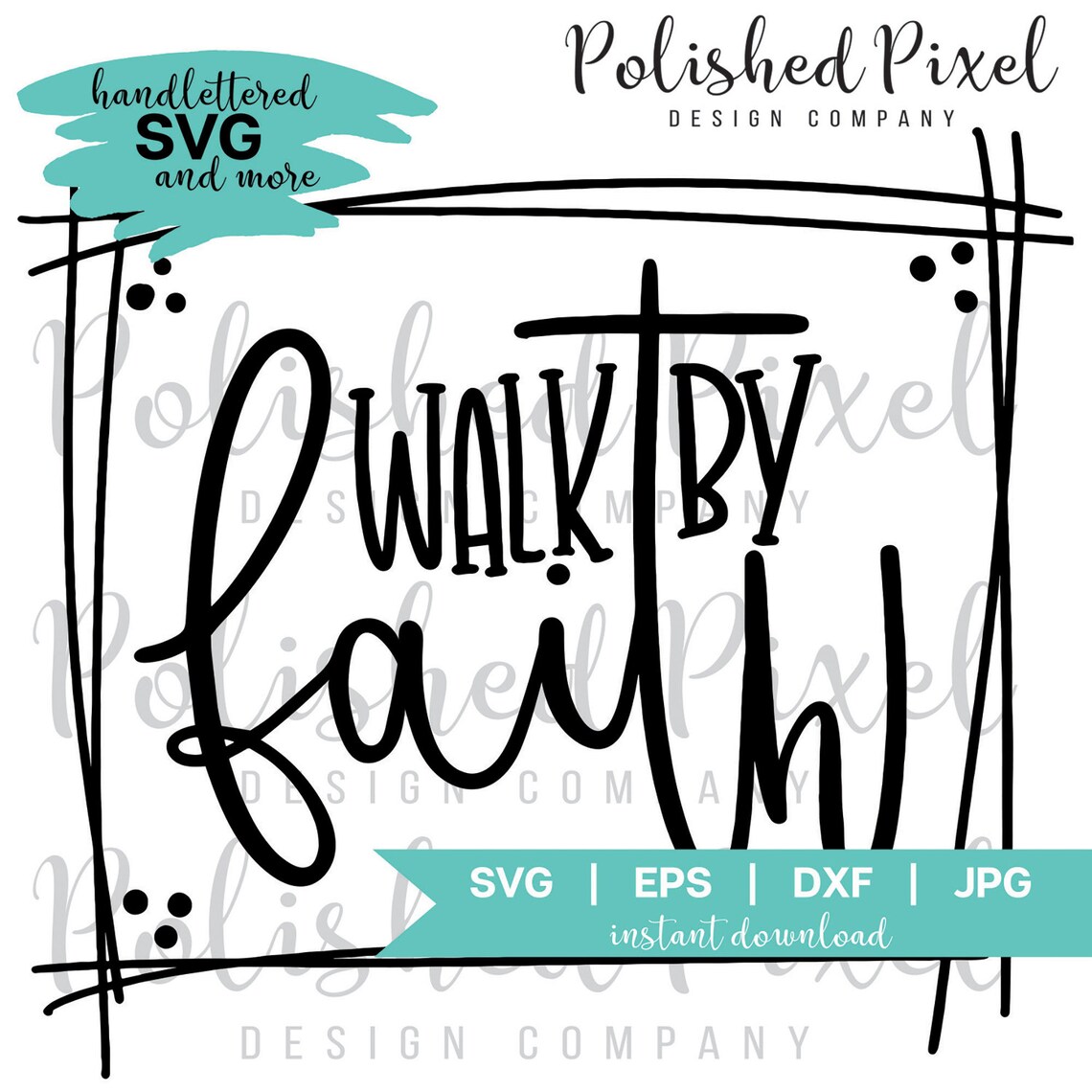 Handlettered Walk by Faith SVG Christian SVG Cut File Faith - Etsy