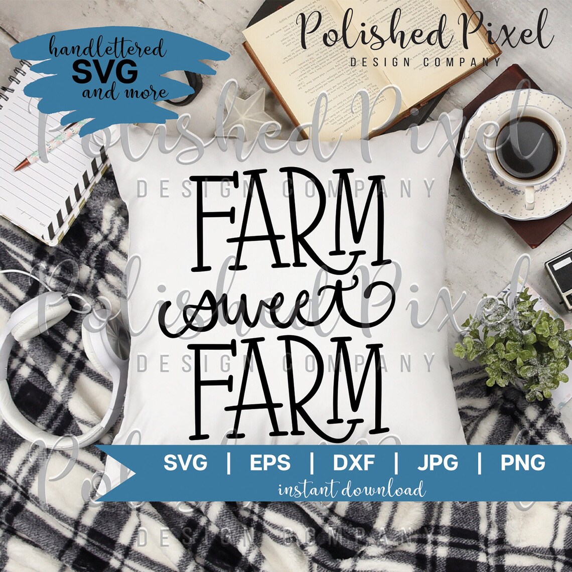 Farm Sweet Farm SVG Farmhouse Decor SVG Farm Life SVG | Etsy