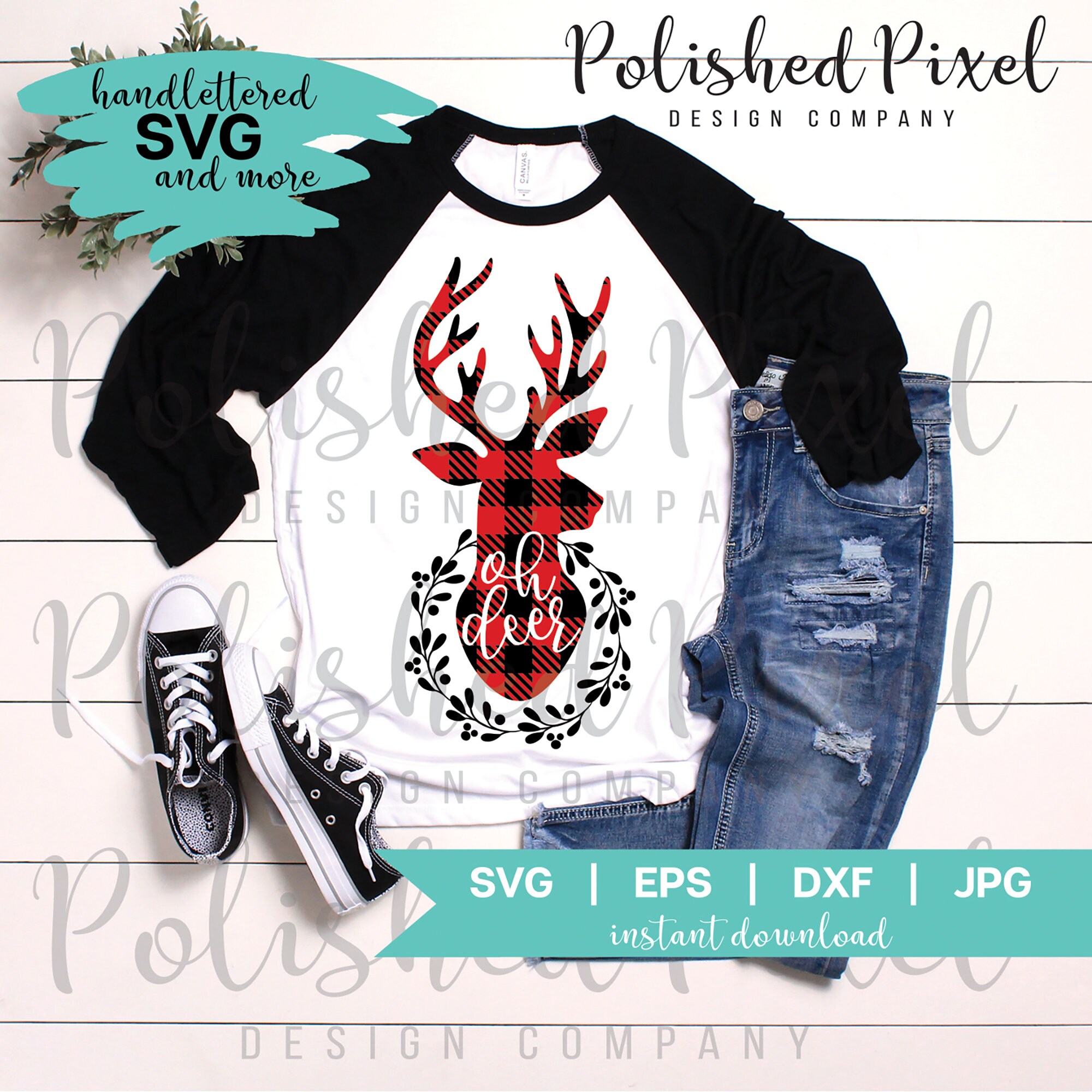 Oh Deer SVG Reindeer Cut File Reindeer SVG Christmas SVG | Etsy