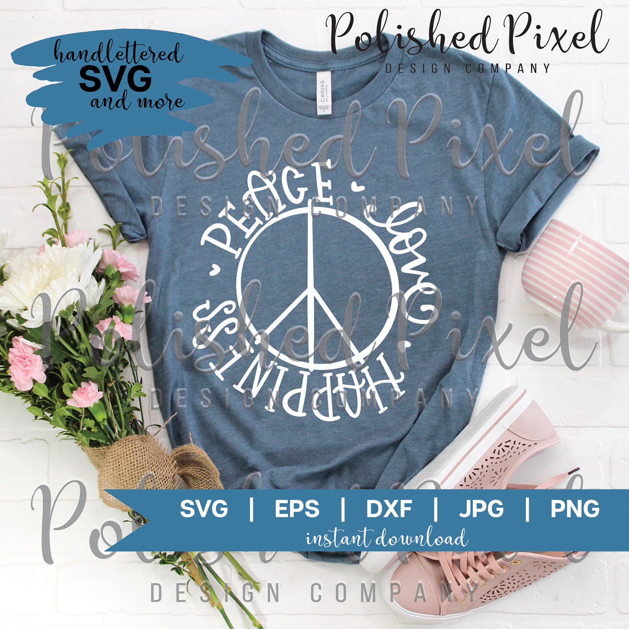 Peace Love Happiness SVG Peace Sign SVG Peace SVG - Etsy