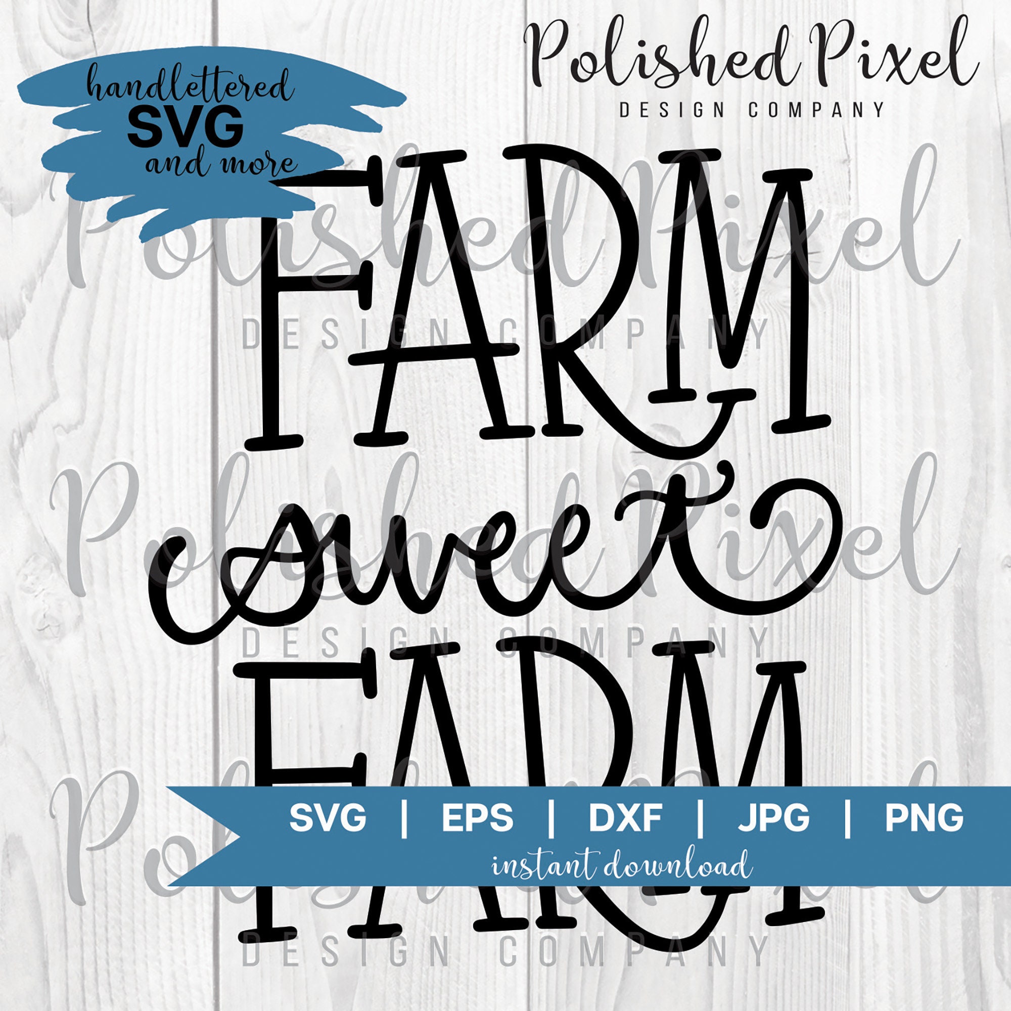 Farm Sweet Farm SVG Farmhouse Decor SVG Farm Life SVG | Etsy