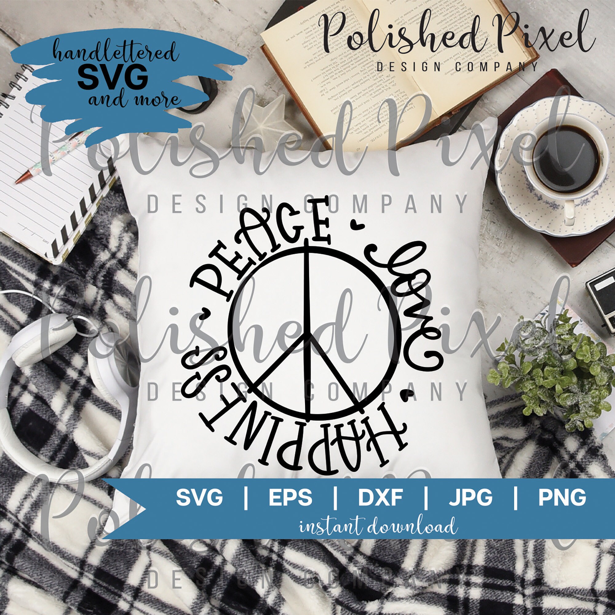 Peace Love Happiness SVG Peace Sign SVG Peace SVG - Etsy