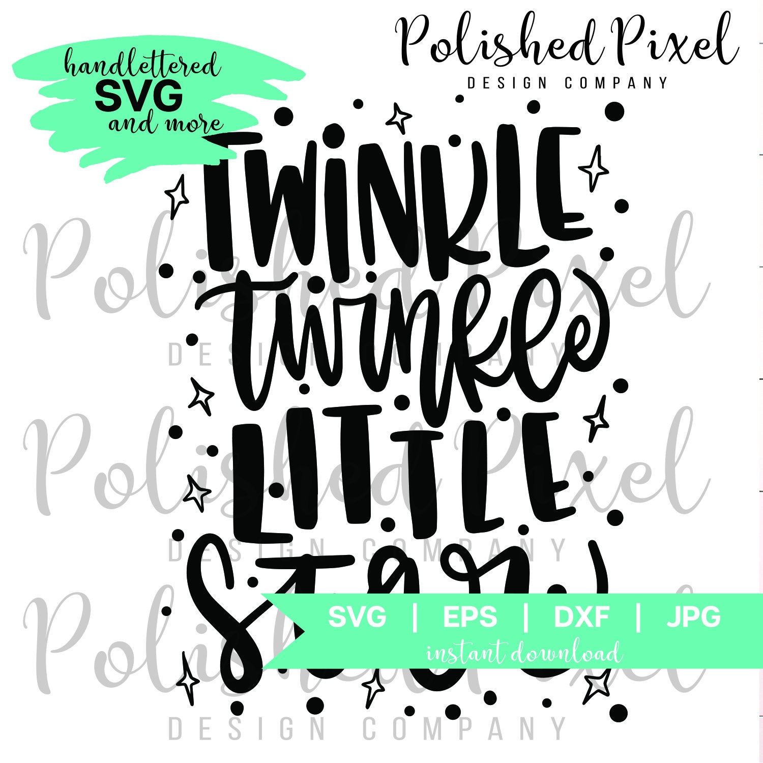 Handlettered Twinkle Twinkle SVG T-shirt Design SVG Cut File | Etsy