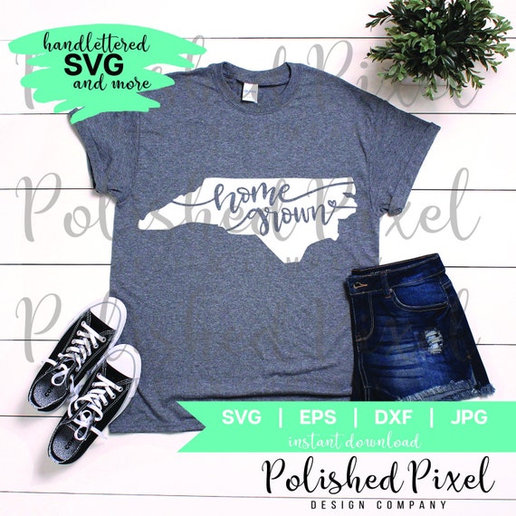 Craft Supplies & Tools Sublimation file Handlettered NC Home Grown svg ...