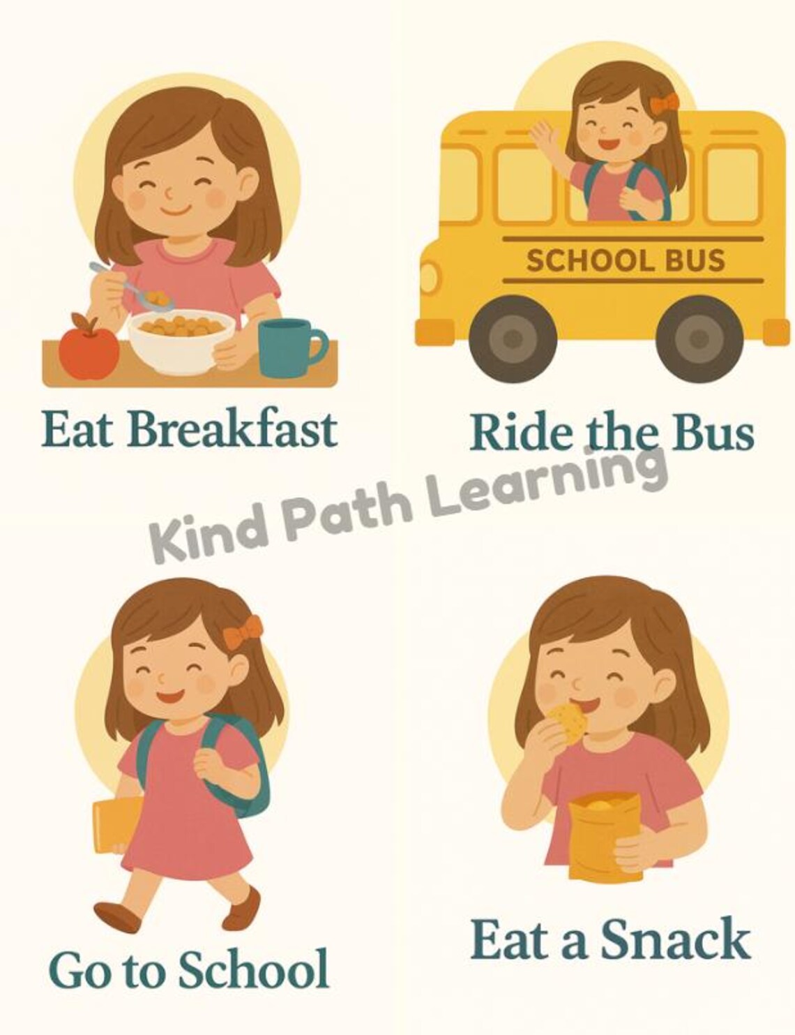 XL Daily Visual Routine Cards | Steady Steps | for Neurodivergent ...