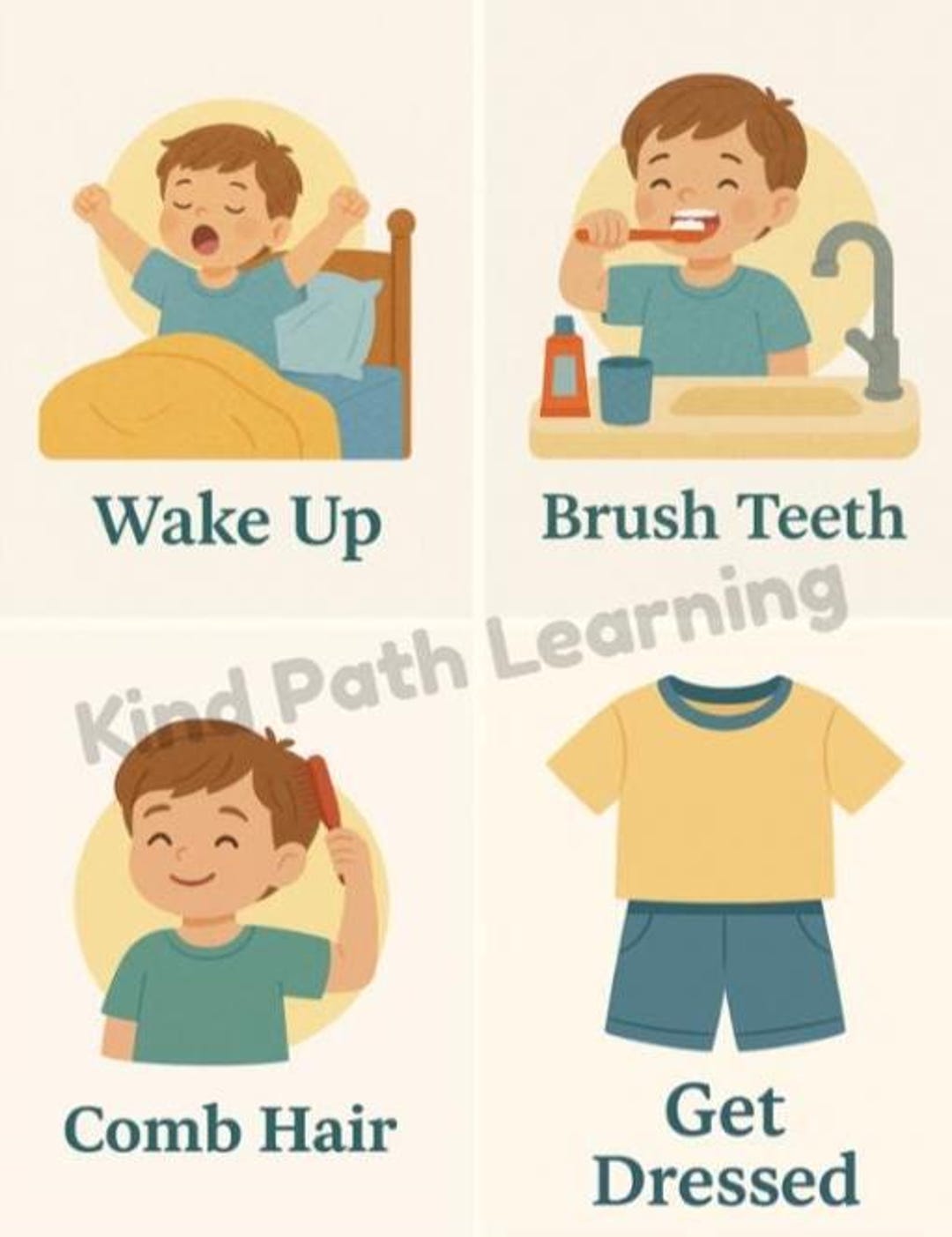 XL Daily Visual Routine Cards | Steady Steps | for Neurodivergent ...