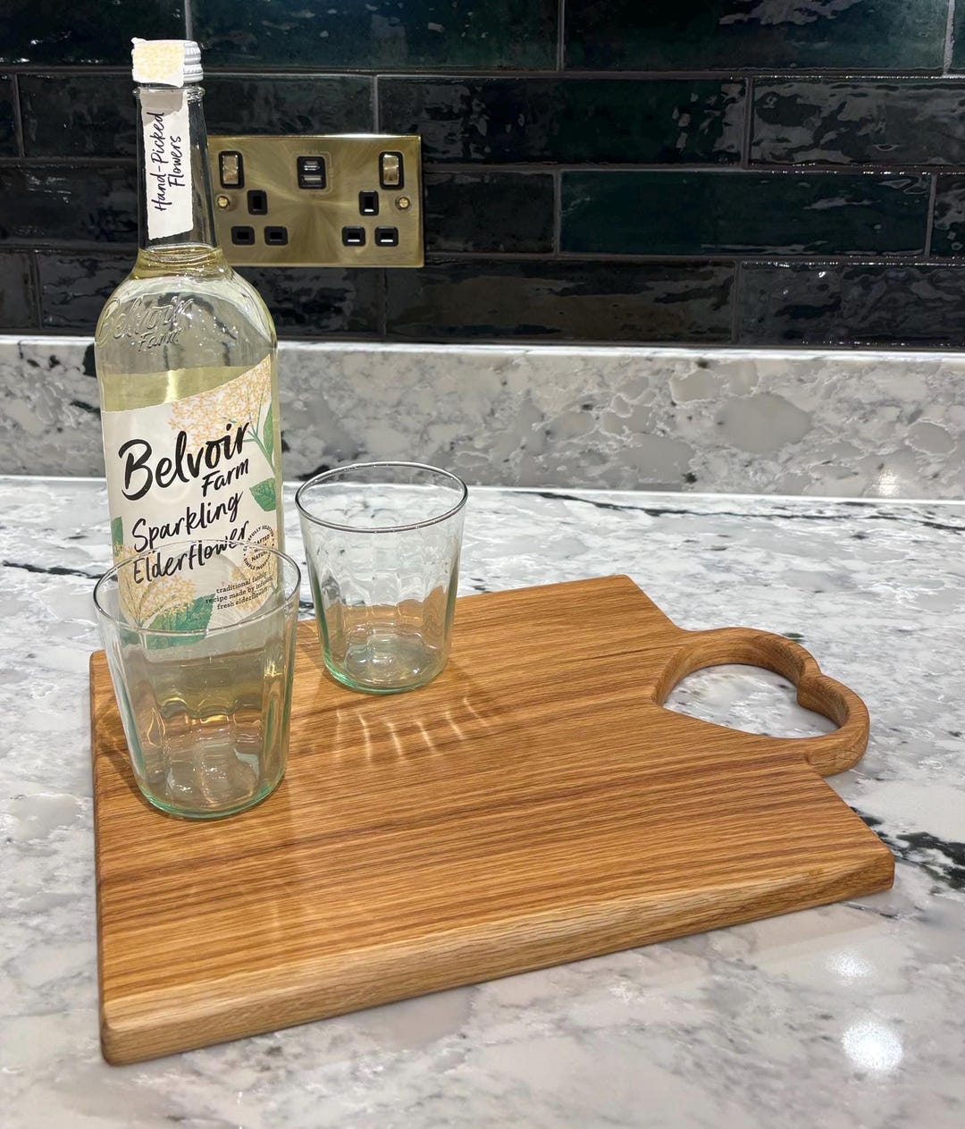 Heart Shaped Handle | Chopping Board | Solid Oak | Handmade | Gift ...