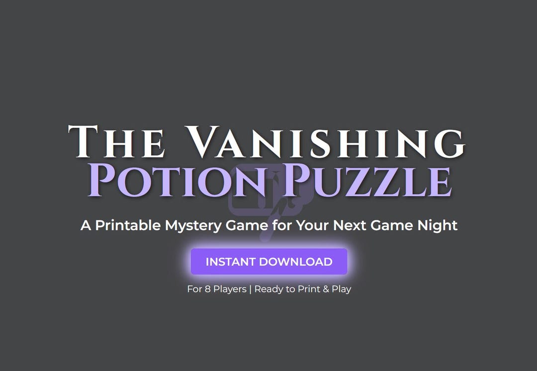 Printable Tween Mystery Party Game Kit | Ages 11-13 | the Vanishing ...