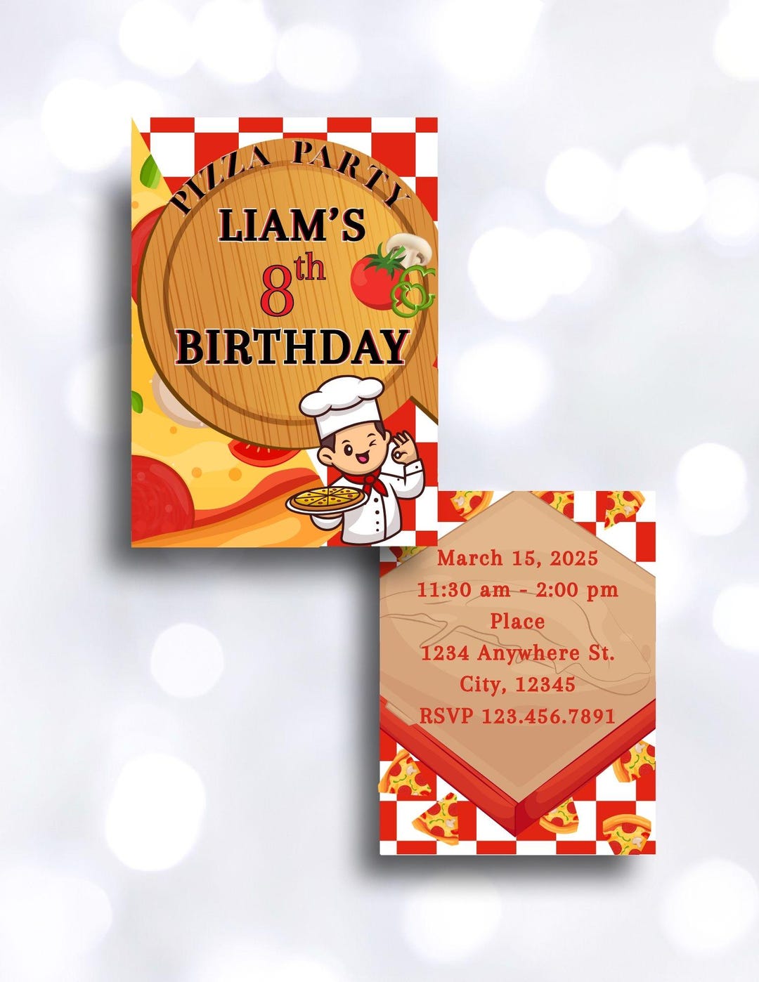 It's A Pizza Party Digital Invitation - Etsy