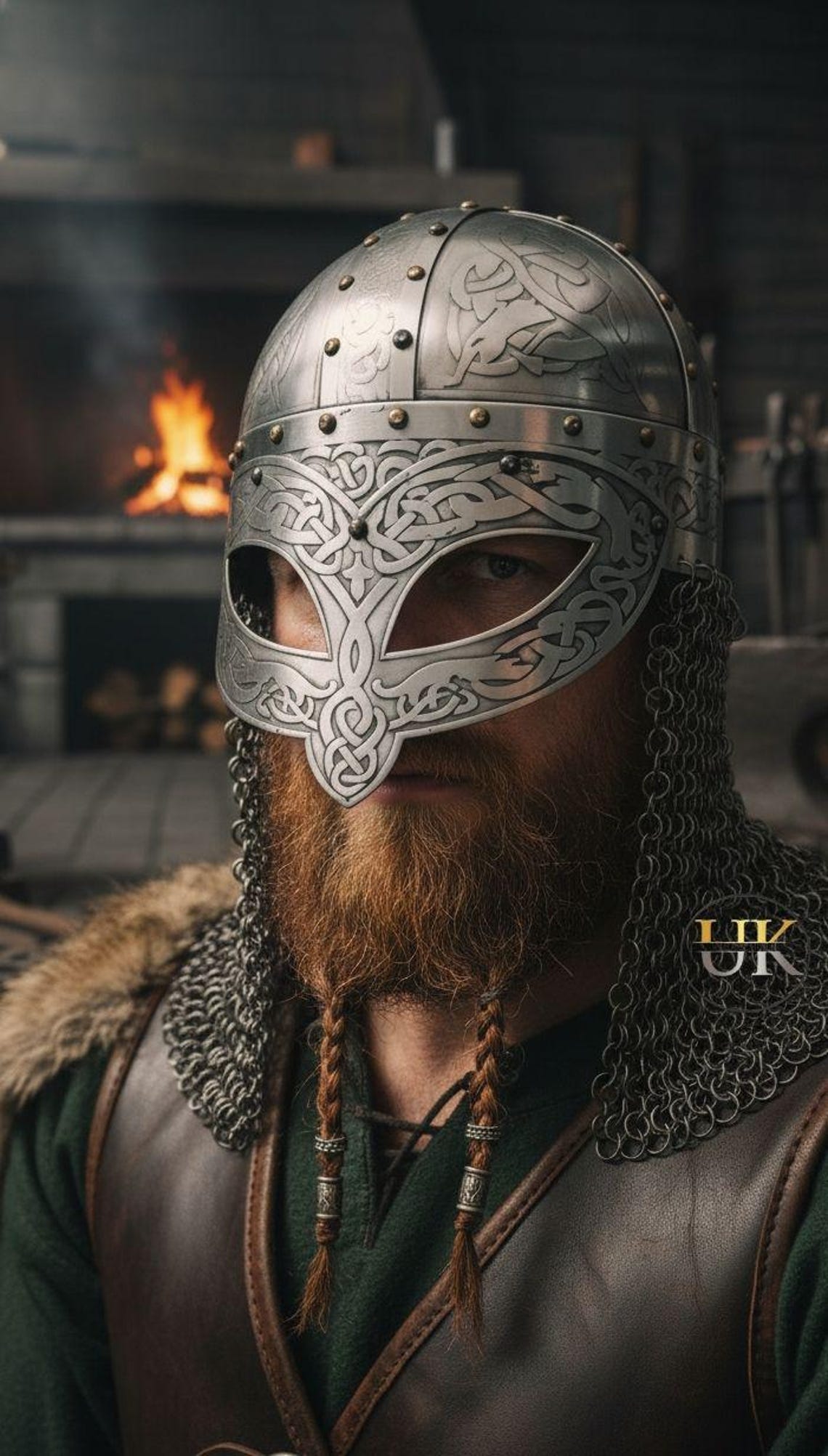 Etched Viking Gjermundbu Helmet: Handcrafted Norse Battle Headgear - Etsy