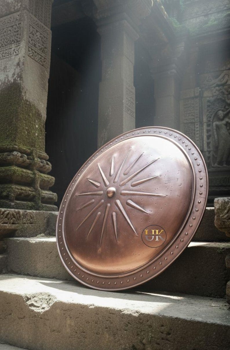 Sunburst Copper Finishing Battle Shield, Ancient Wall Decor - Etsy