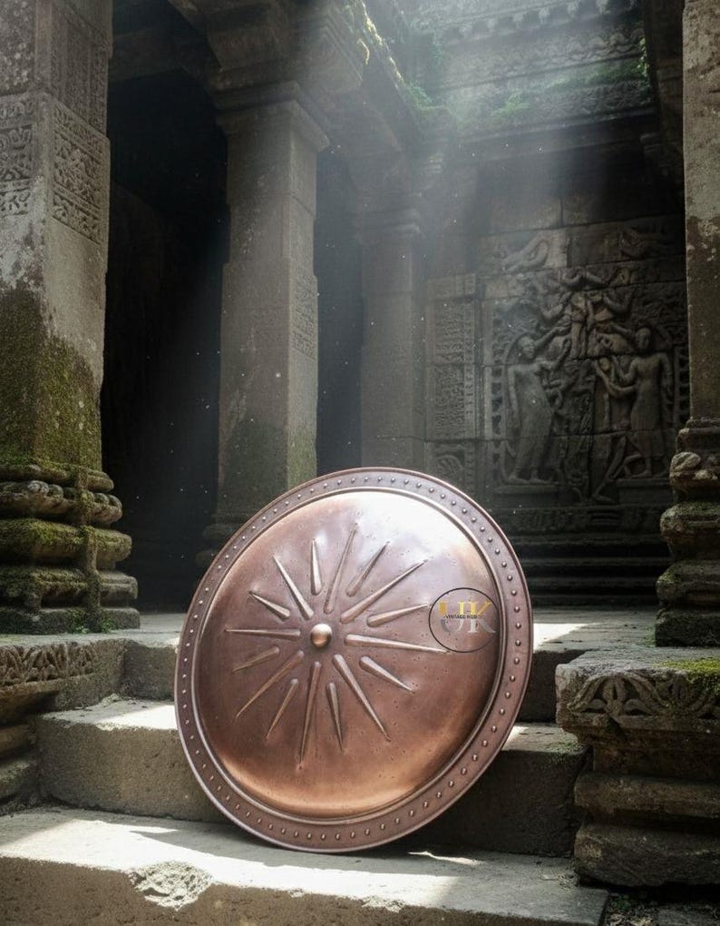 Sunburst Copper Finishing Battle Shield, Ancient Wall Decor - Etsy