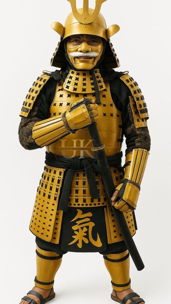 Wearable Sengoku Samurai Armor: Functional Iron & Silk Rüstung - Golden ...
