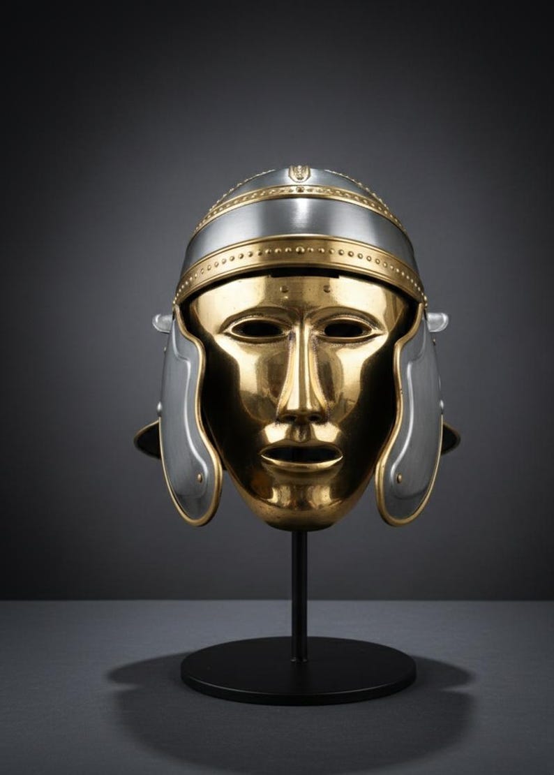 Roman Cavalry Mask Helmet – Handcrafted Steel Nijmegen Replica for LARP ...
